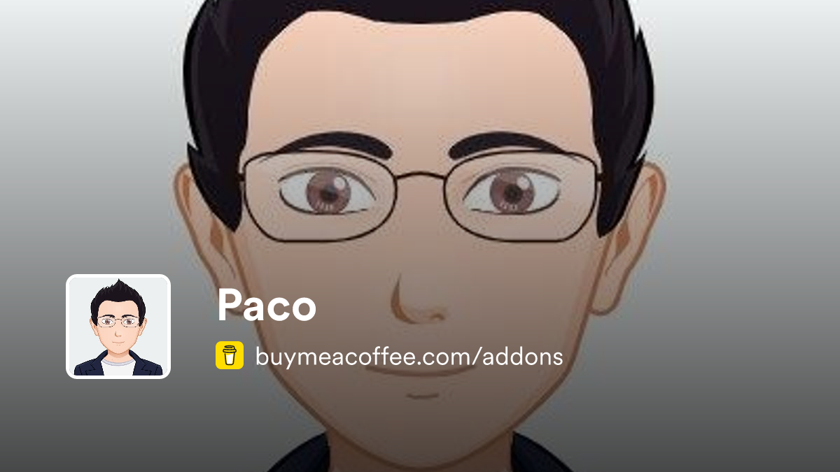 Paco is a developer of addons for Kodi - Buymeacoffee