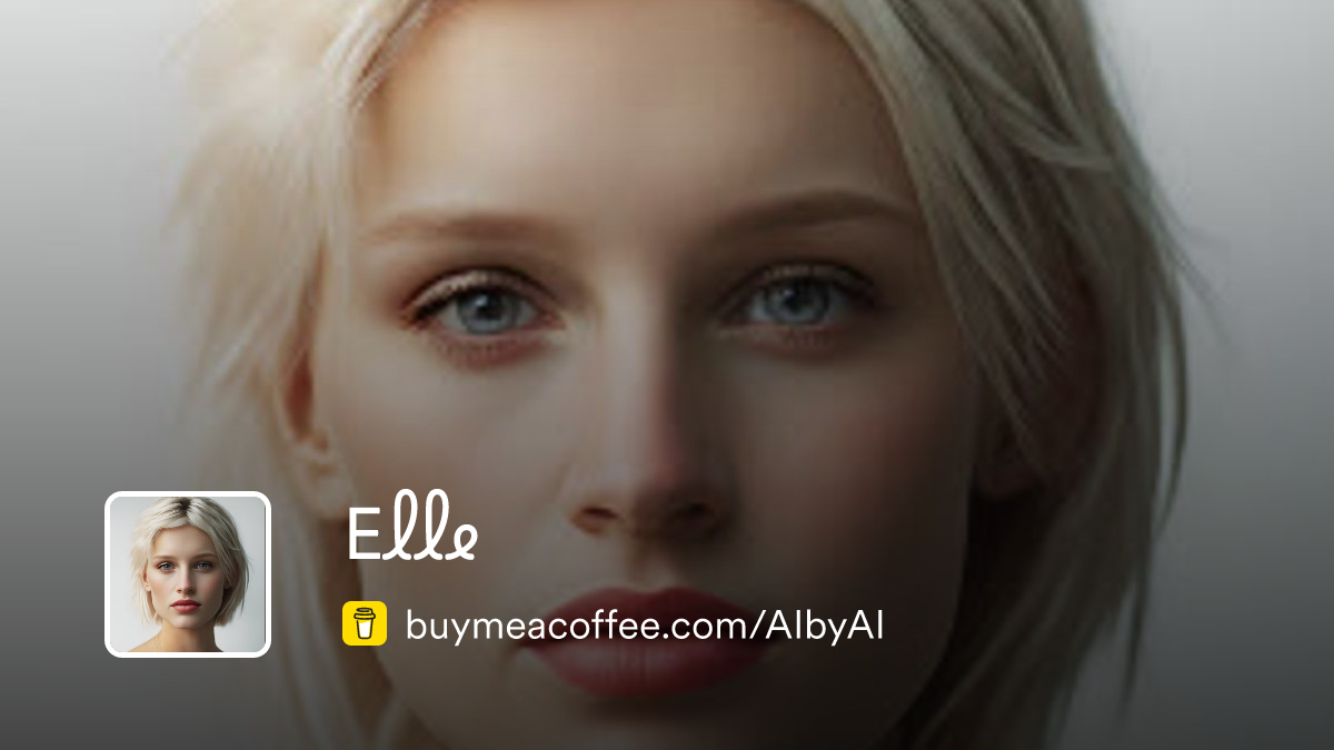 Elle is an AI Avatar presenting AI Videos - Buymeacoffee
