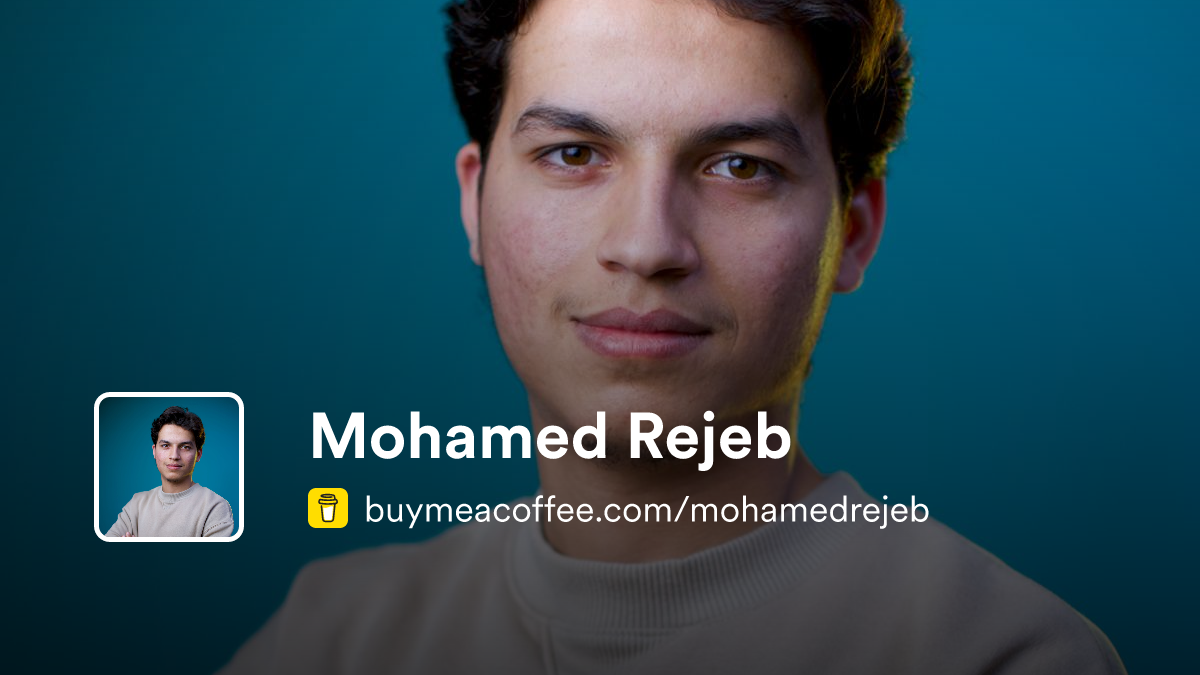 Mohamed Rejeb is Android Developer - Buymeacoffee