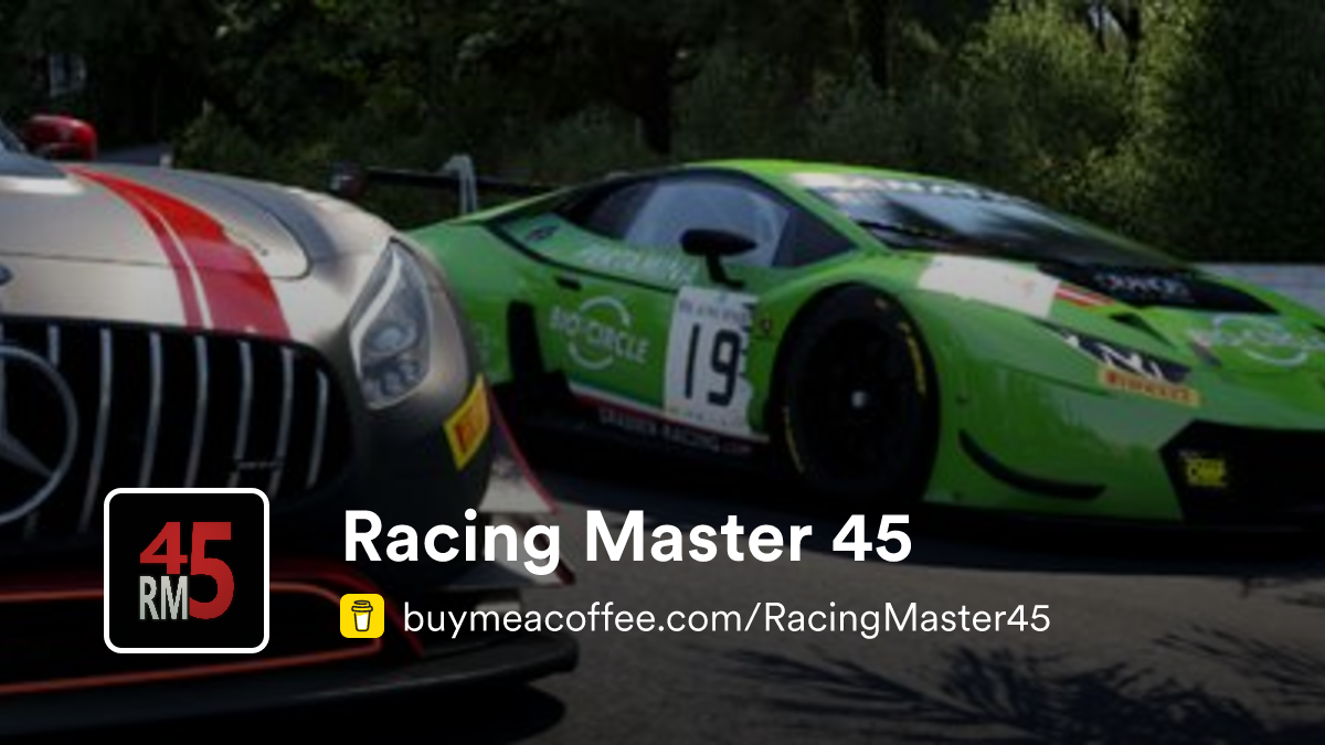 Racing Master 45 is I'm a sim racing YouTuber - Buymeacoffee