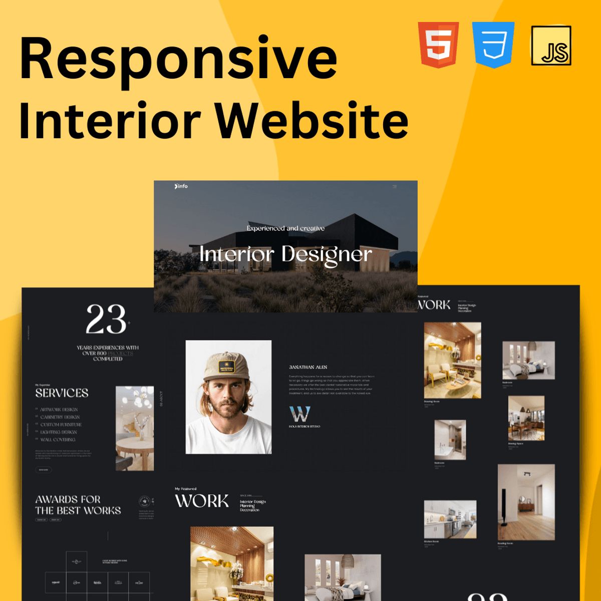 HTML CSS & JS 💻🎁 - Amazing Interior designing website Template Source Code — K2infocom ...