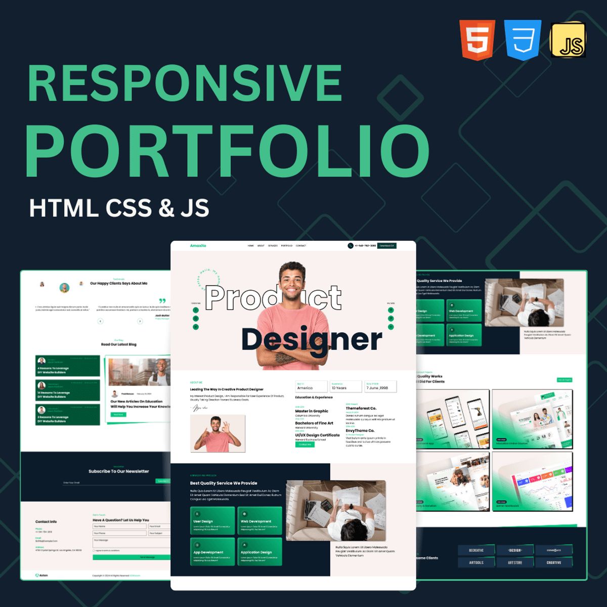 Portfolio Template In Html Css Source Code And Resources 💻 0663