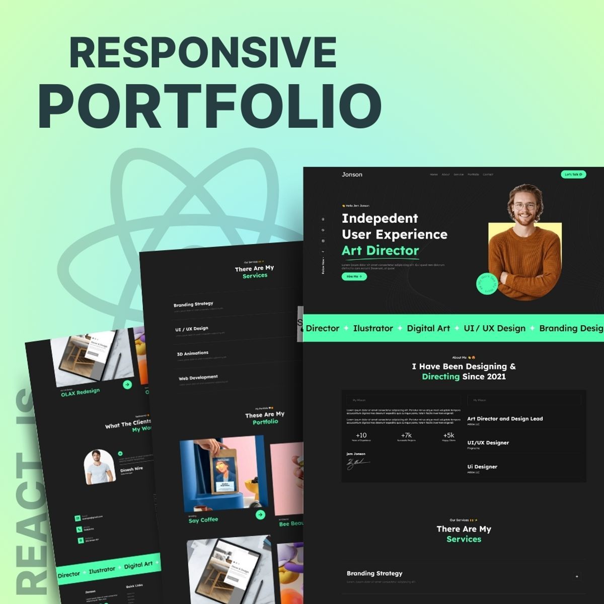 React Js Portfolio Website With Smooth Appearance Animation Source