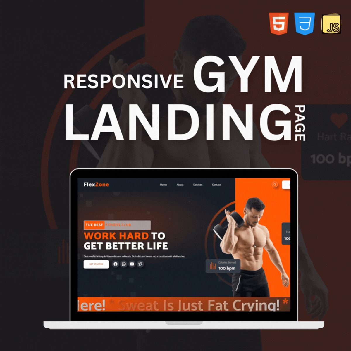 Responsive GYM Header Template Source Code & Resources - HTML CSS and & JS — K2infocom ...