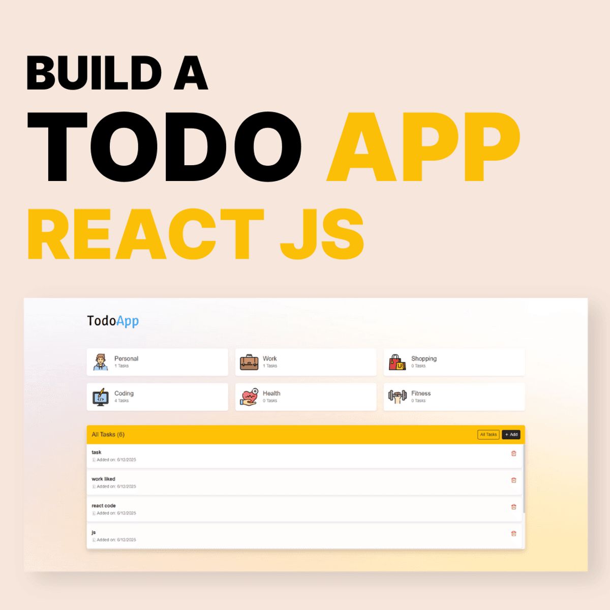 React JS Todo List App with Source Code | Beginner Project — K2infocom - Buymeacoffee