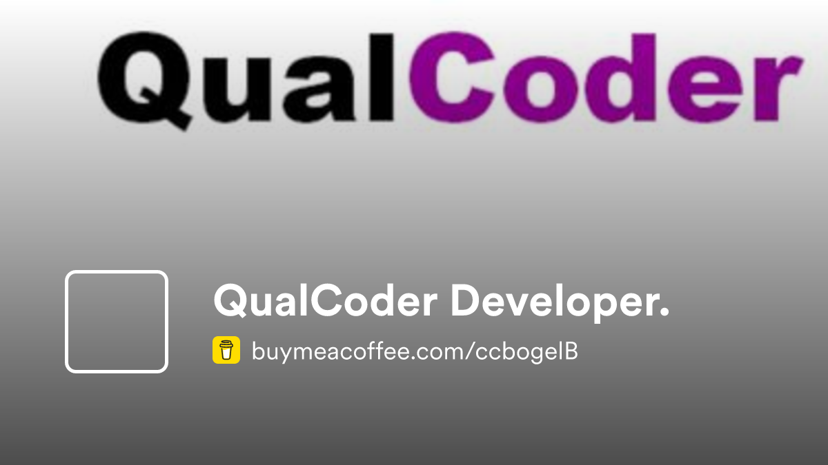 Extras | QualCoder Developer. - Buymeacoffee