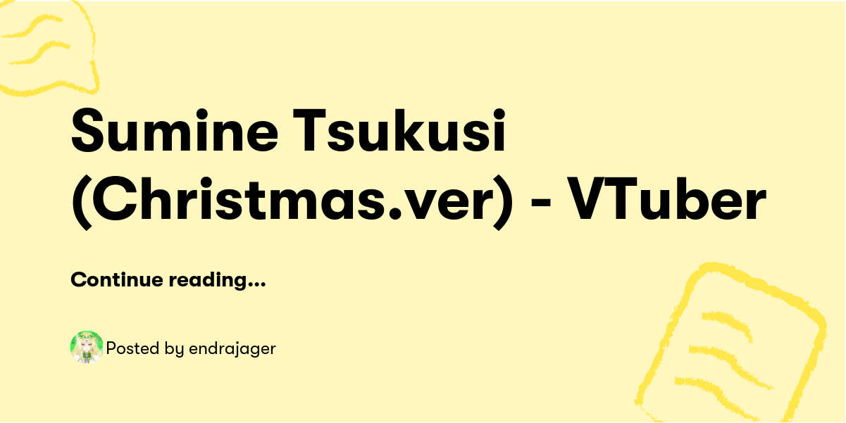 Sumine Tsukusi (Christmas.ver) - VTuber — endrajager - Buymeacoffee