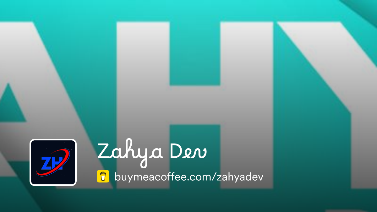 Zahya Dev - Buymeacoffee