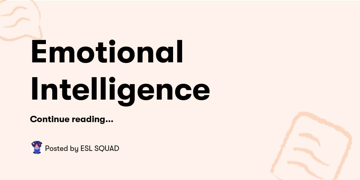 Emotional Intelligence — ESL SQUAD - Buymeacoffee