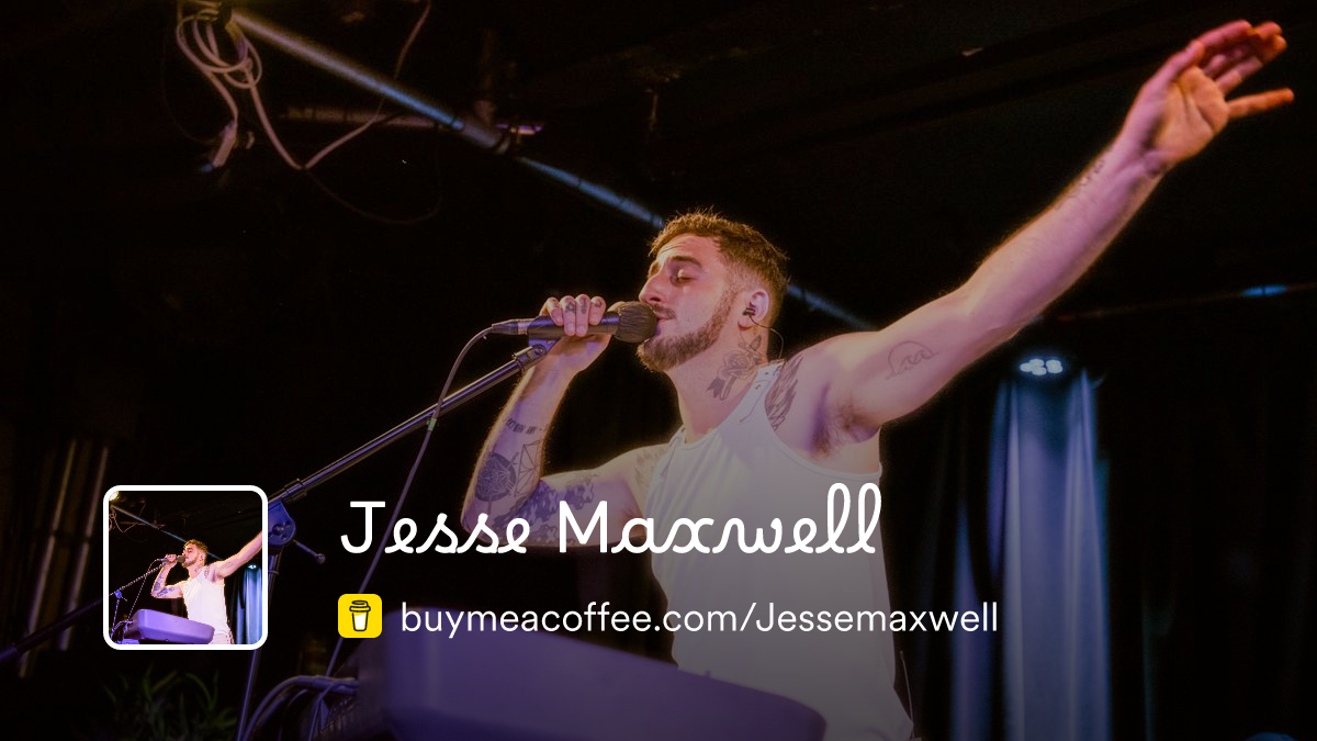 Jesse Maxwell is Indie R&B/Soul - Buymeacoffee