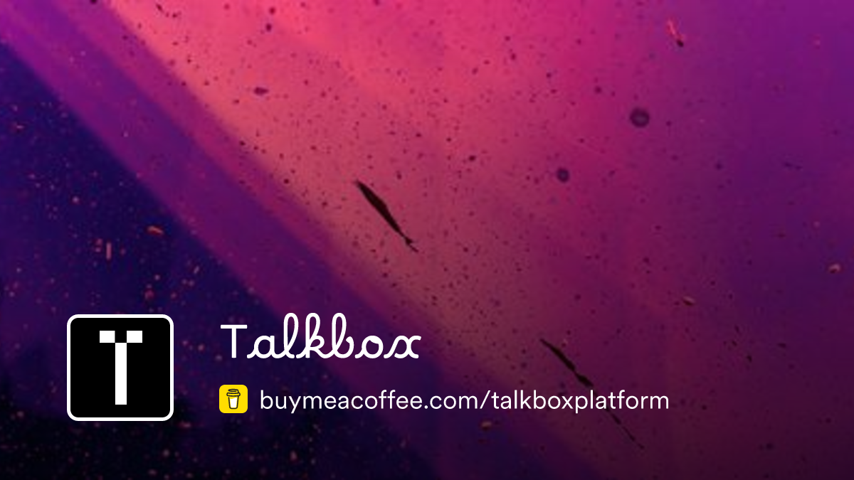 Talkbox - Buymeacoffee