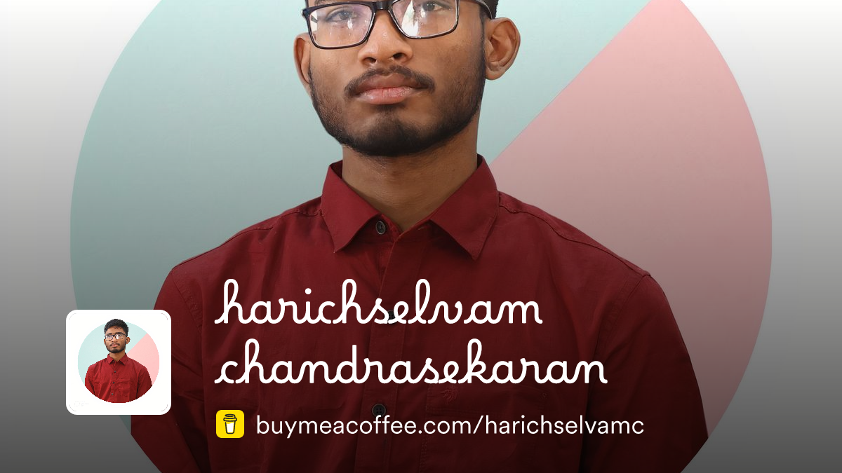 harichselvam chandrasekaran - Buymeacoffee