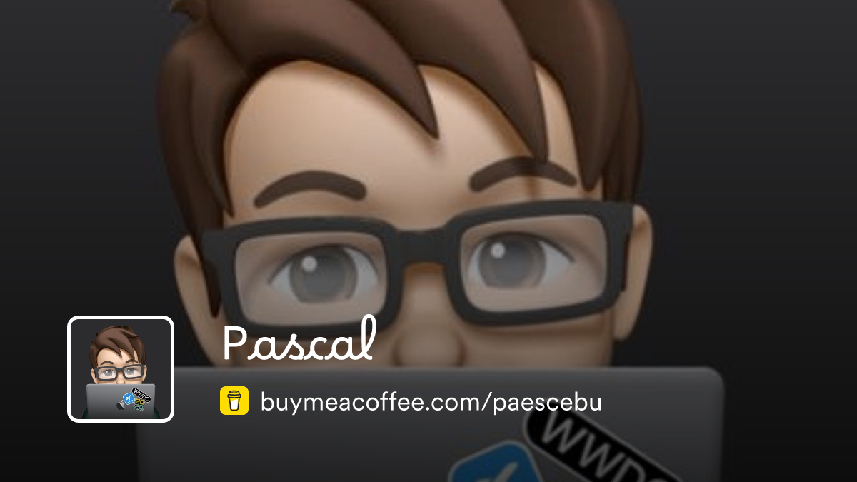 Pascal is building Software whenever he can! - Buymeacoffee