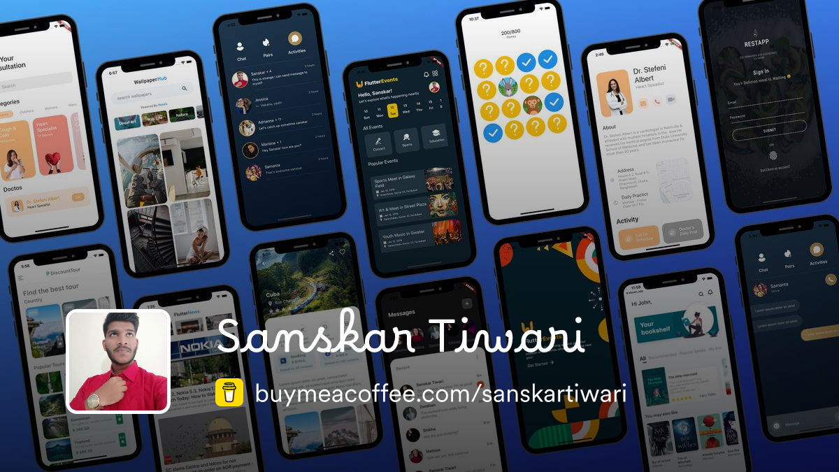 Sanskar Tiwari is Software Developer | Blogger @ flutternerd.com | Youtuber - Buymeacoffee