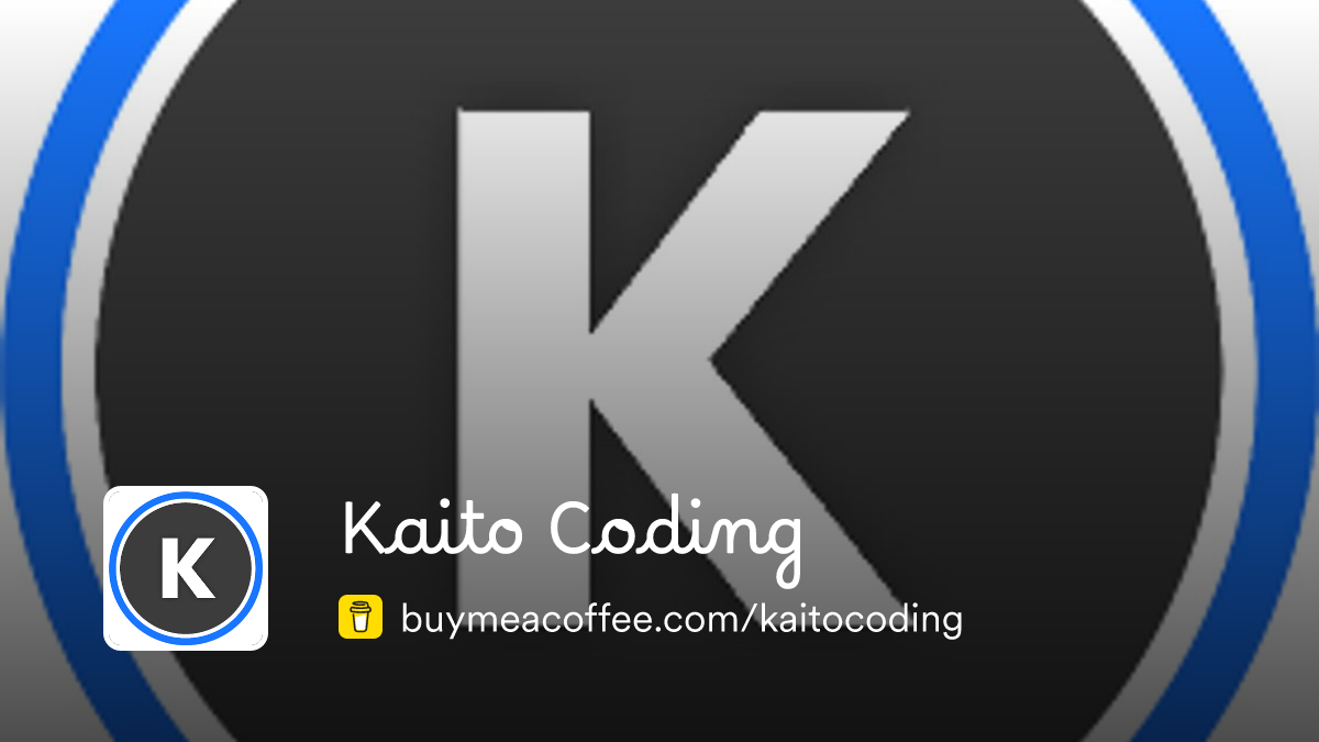 Kaito Coding - Buymeacoffee