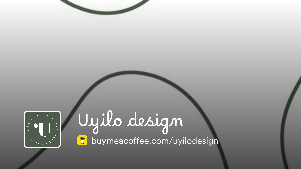 Uyilo design is Notion template creator - Buymeacoffee