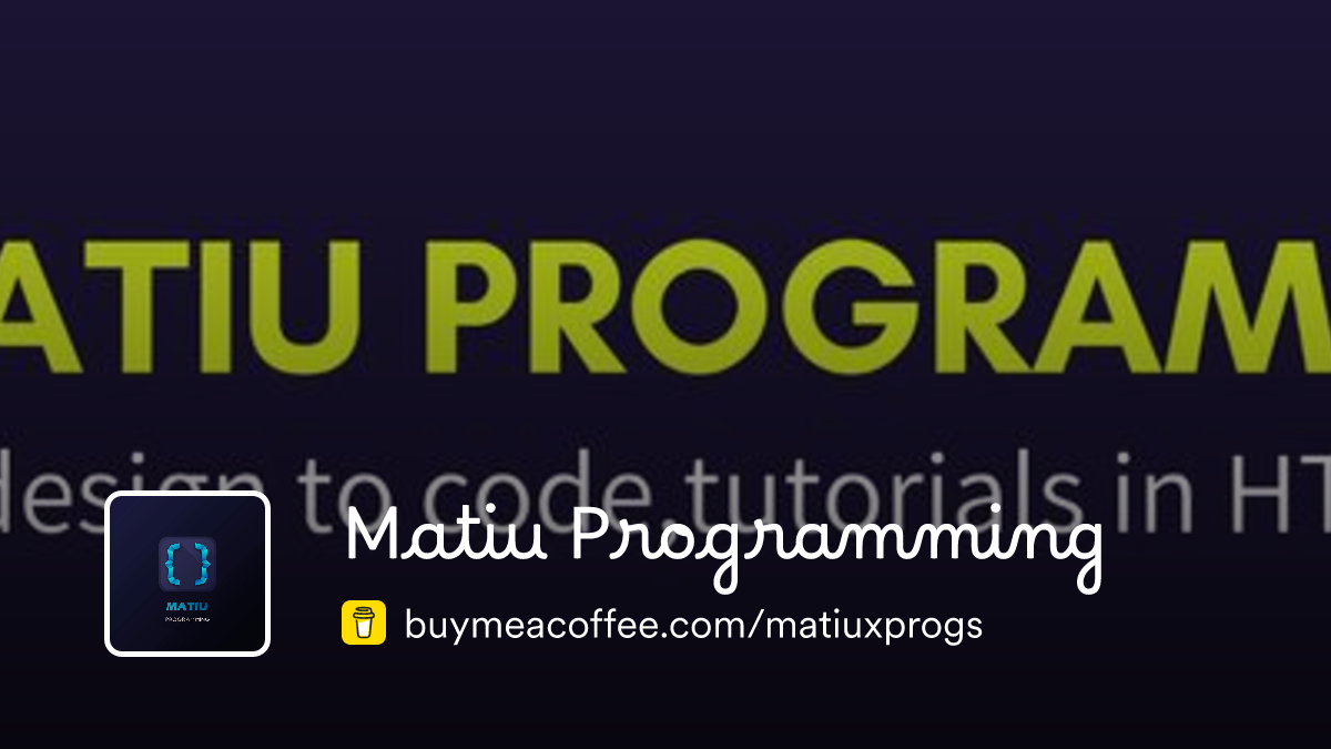Extras | Matiu Programming - Buymeacoffee