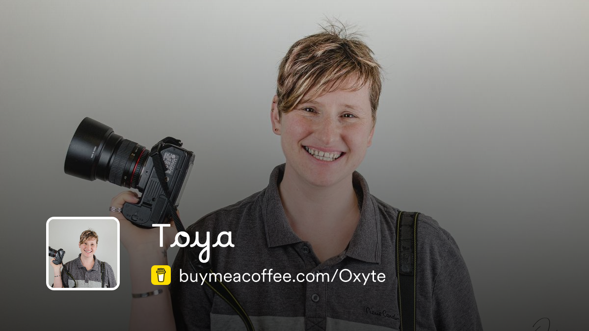 Toya is creating presets, photographs, and blog posts. - Buymeacoffee