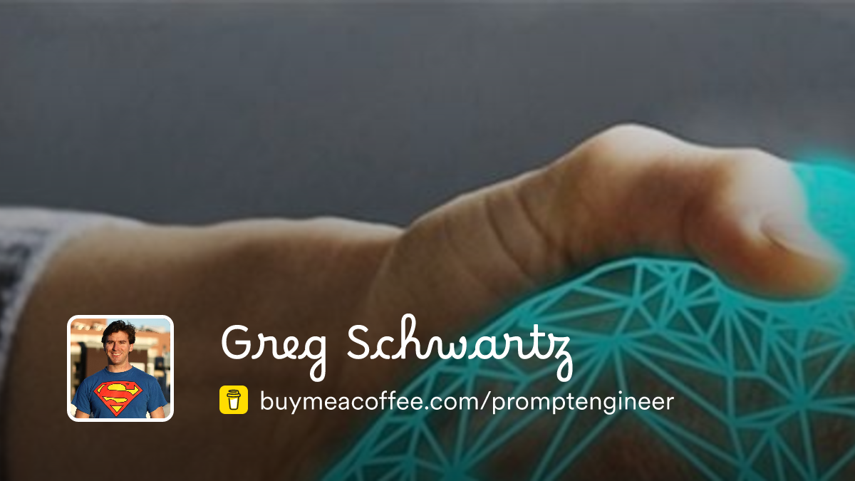 Greg Schwartz is the host of PromptEngineeringPodcast.com, and PromptEng masterminds - Buymeacoffee