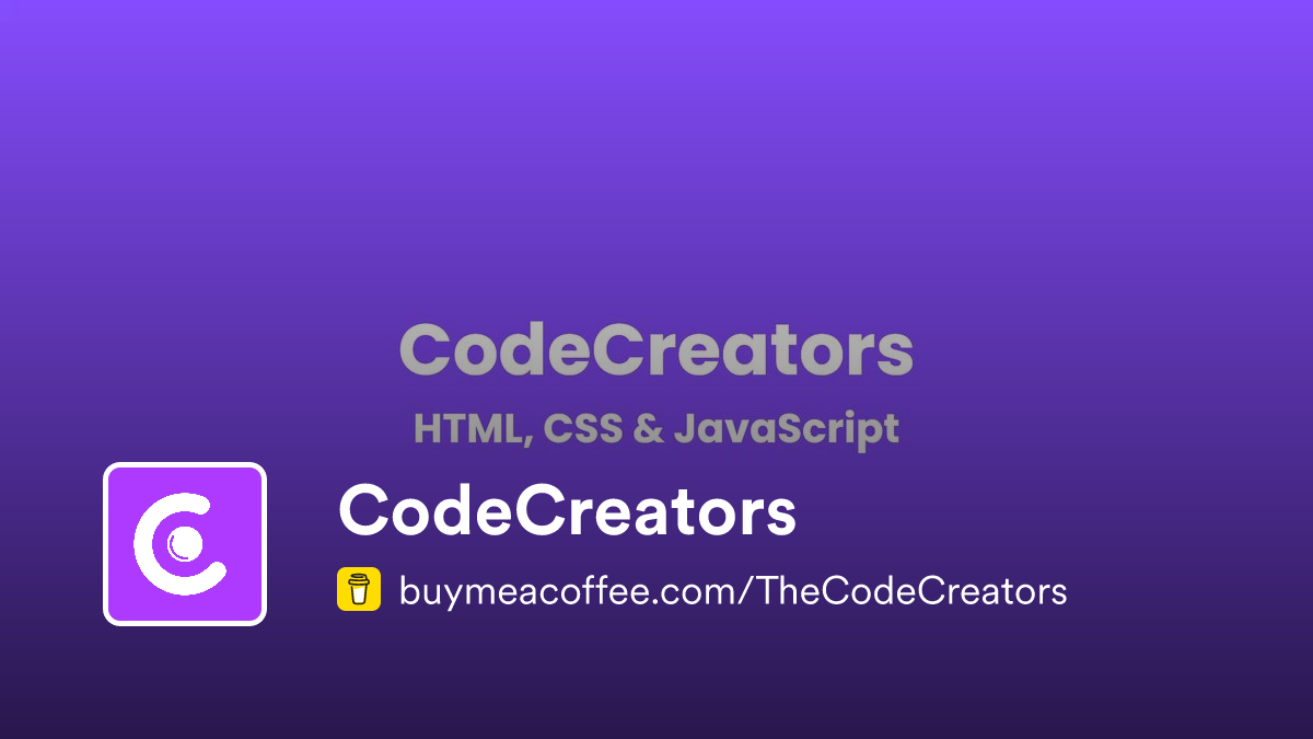 CodeCreators is creating videos - Buymeacoffee