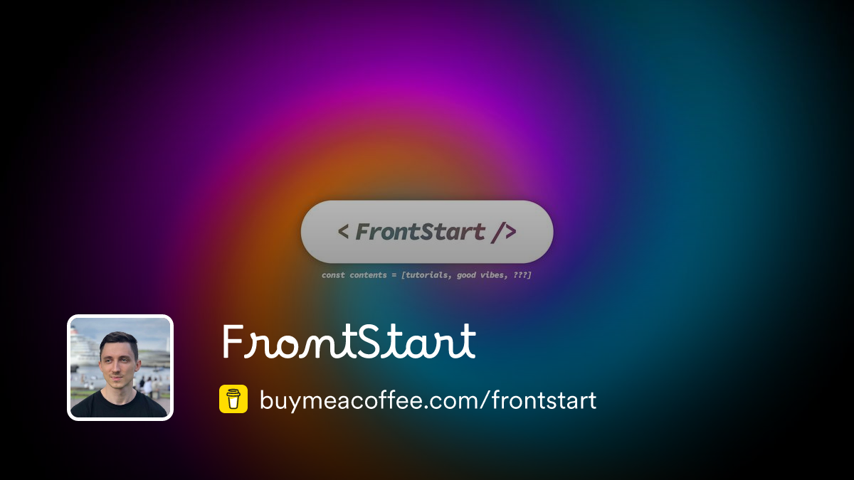 FrontStart is Programming videos - Buymeacoffee