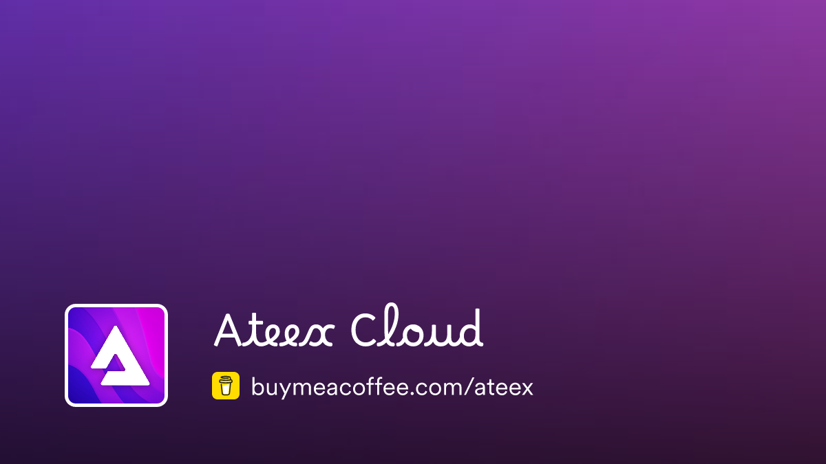 Ateex Cloud - Buymeacoffee