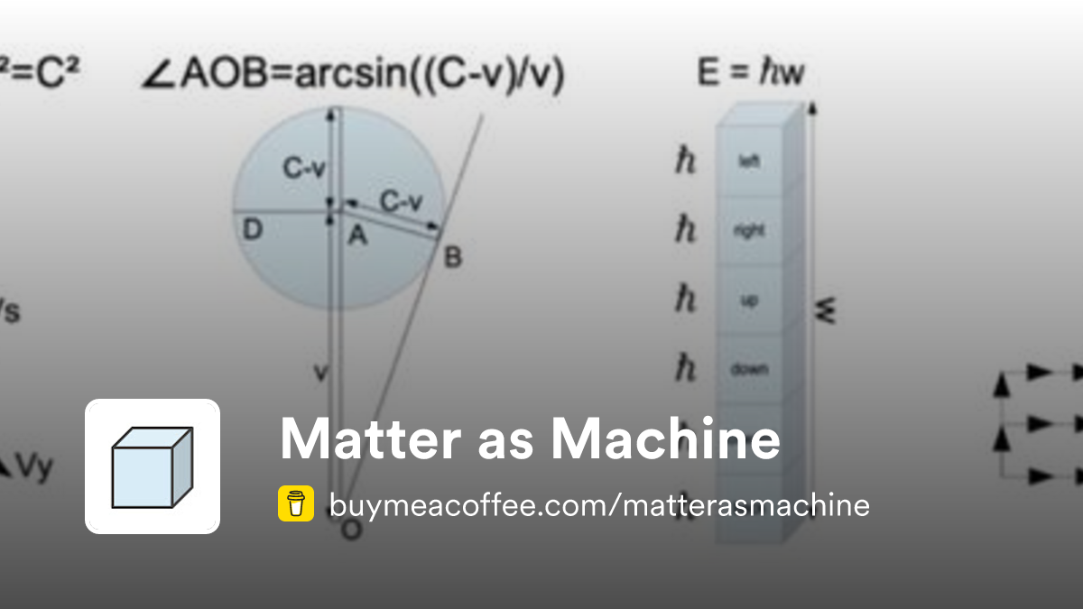 Matter as Machine is Algorithm of Matter is described here - Buymeacoffee