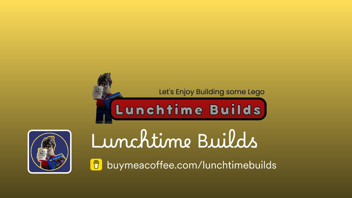 Lunchtime Builds is Building Lego One Brick at a Time - Buymeacoffee