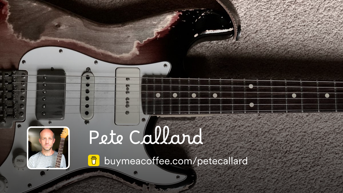 Pete Callard is creating guitar tuitional videos - Buymeacoffee