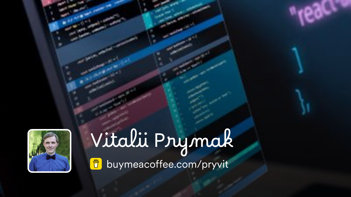 Vitalii Prymak is Website support - Buymeacoffee