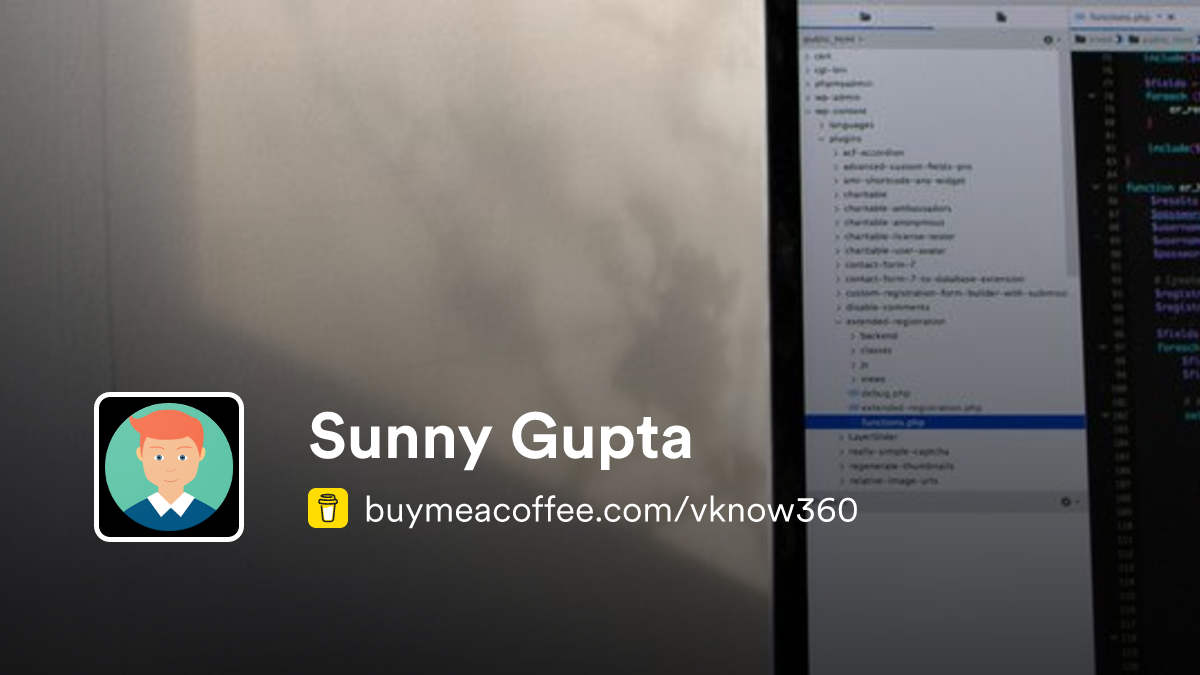 Sunny Gupta is Extension Developer (for AI2 and derivatives) - Buymeacoffee