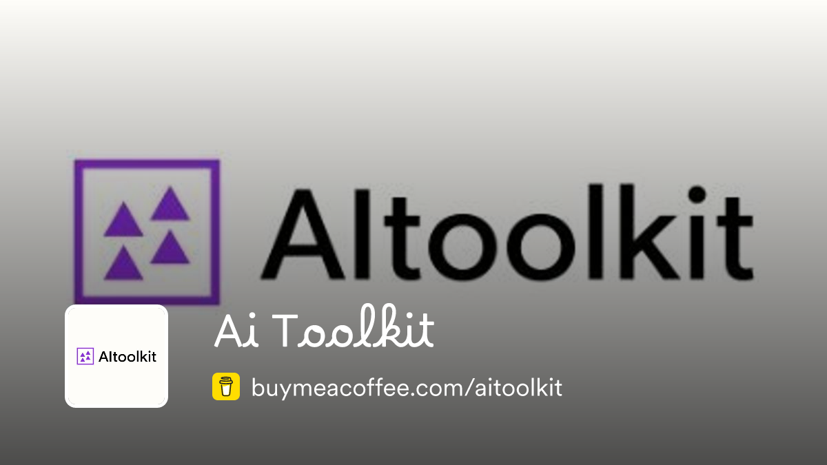 Ai Toolkit - Buymeacoffee
