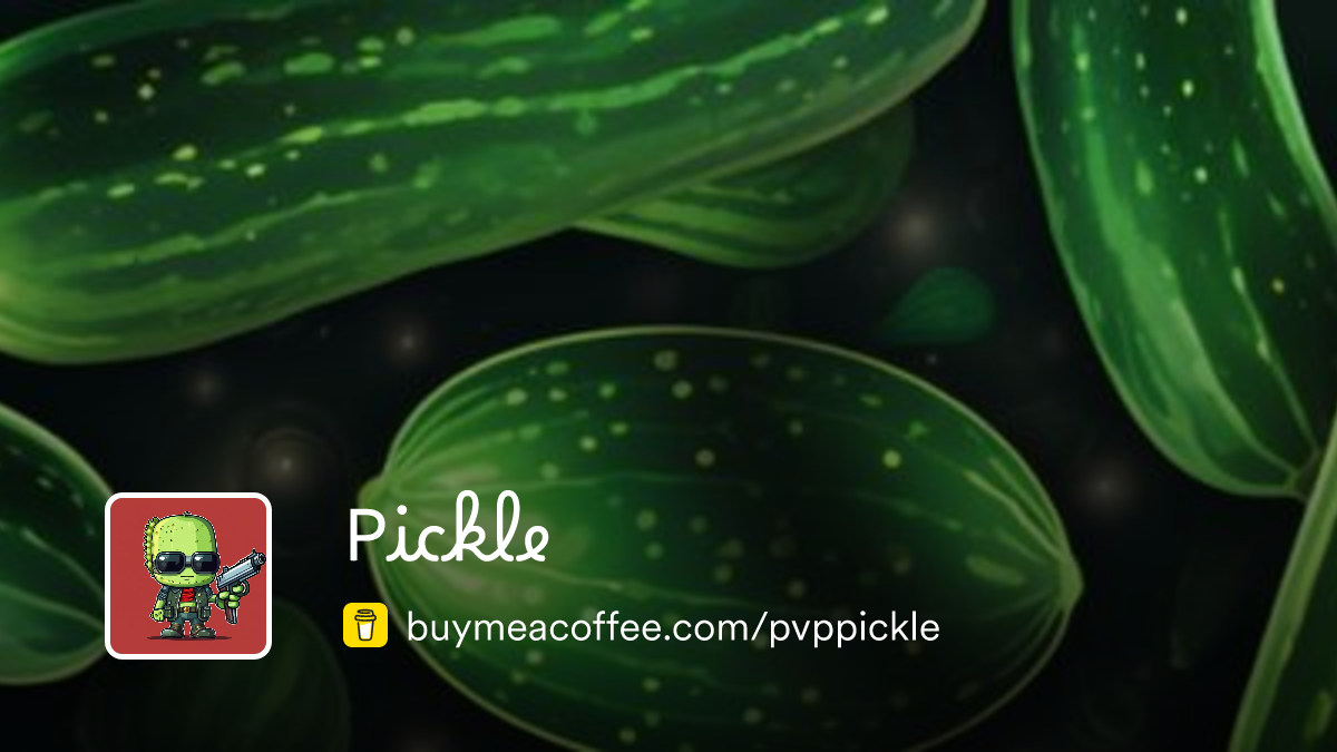 Pickle is Creating Content - Buymeacoffee