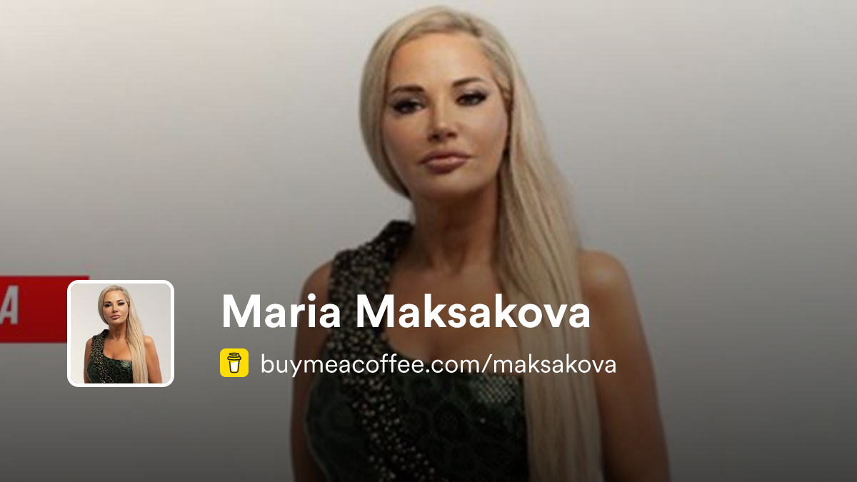 Maria Maksakova is Soprano Opera Singer - Buymeacoffee