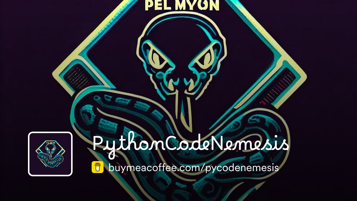 PythonCodeNemesis is Python Technical Articles and Tutorials on Medium - Buymeacoffee