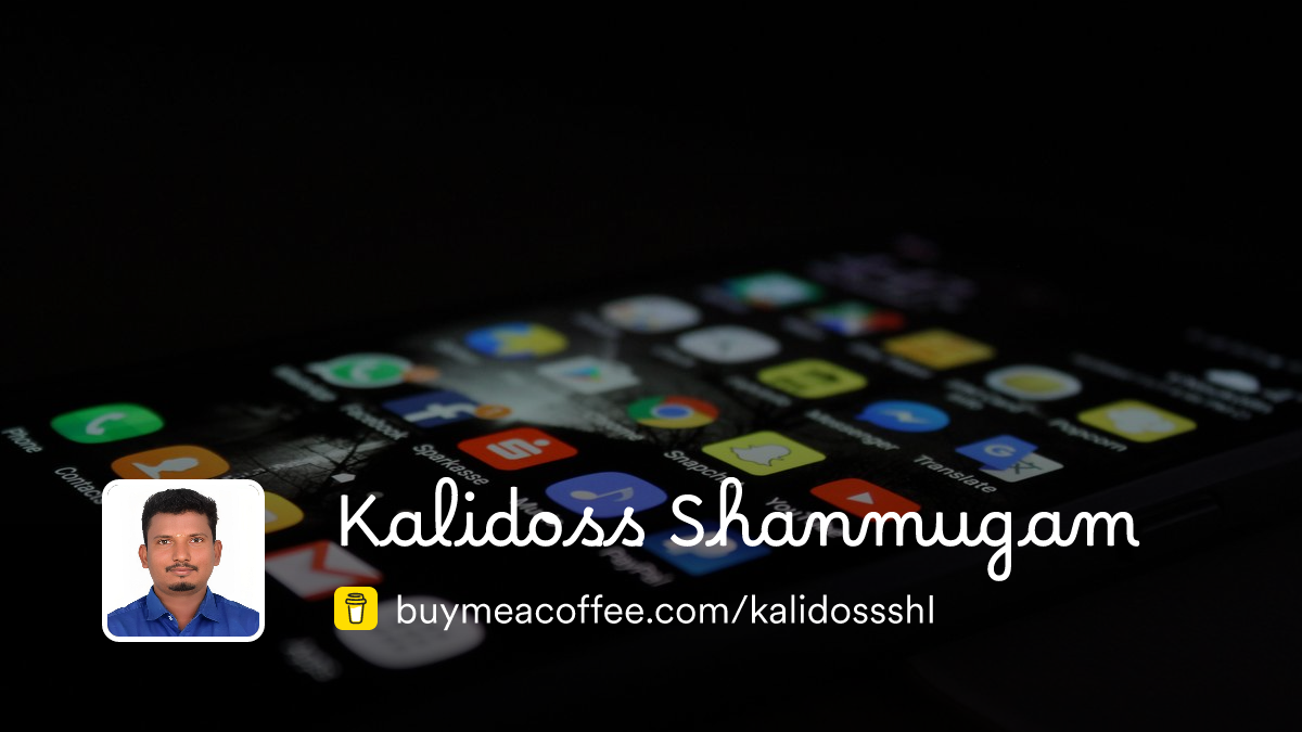 Kalidoss Shanmugam is Mobile application developer, iOS SwiftUI,React native, flutter - Buymeacoffee