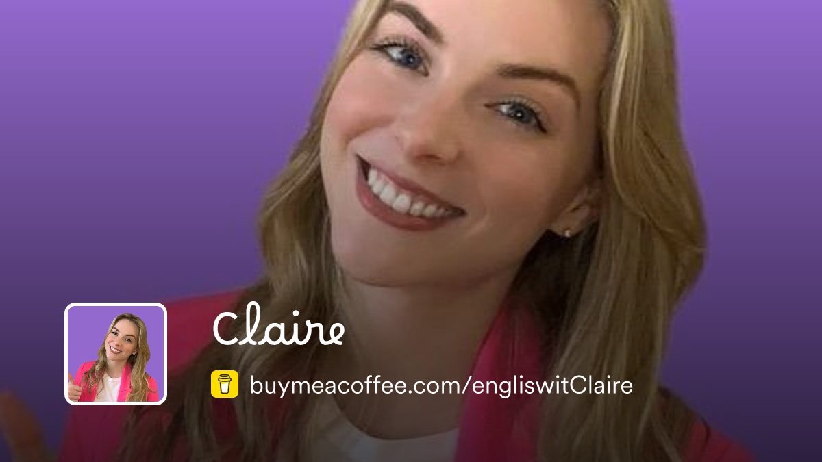 Claire is Teaches English - Buymeacoffee