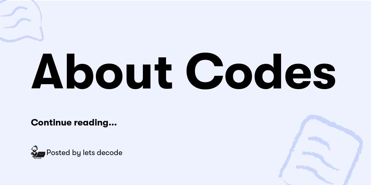 About Codes — lets decode - Buymeacoffee