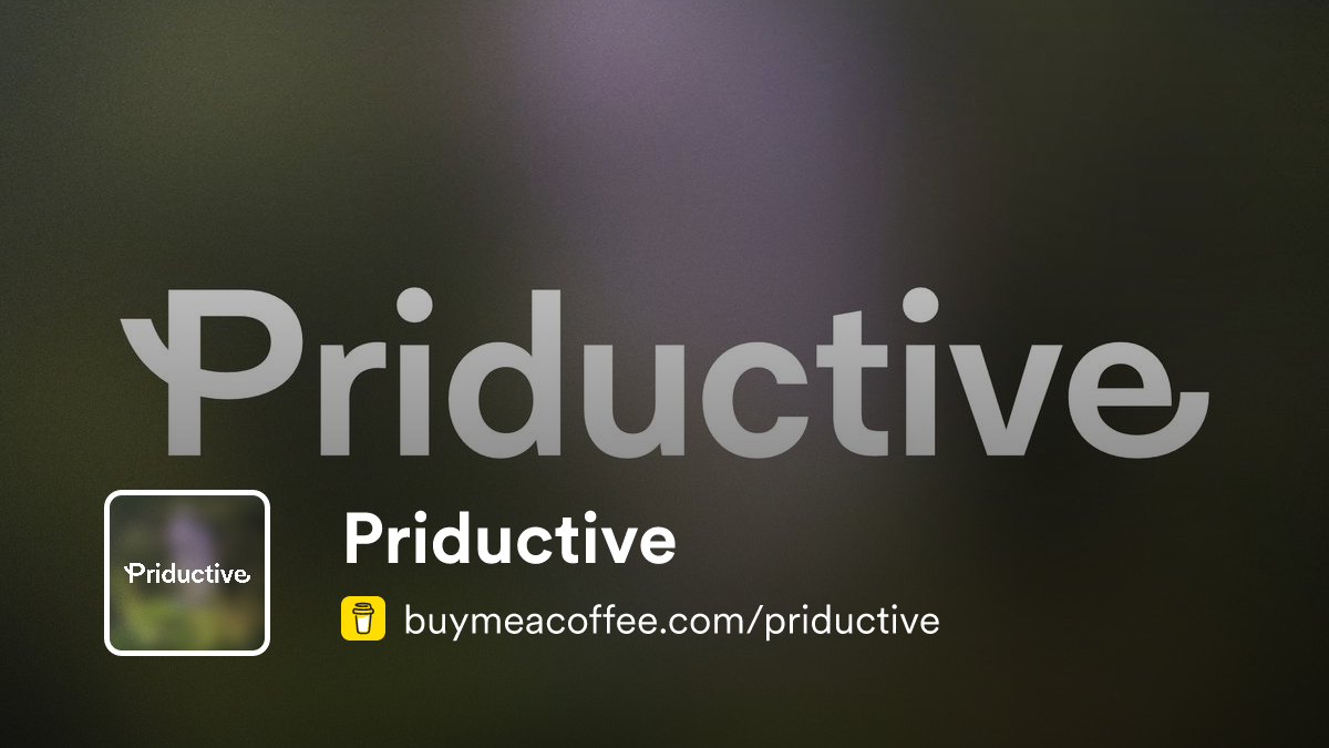 Priductive - Buymeacoffee