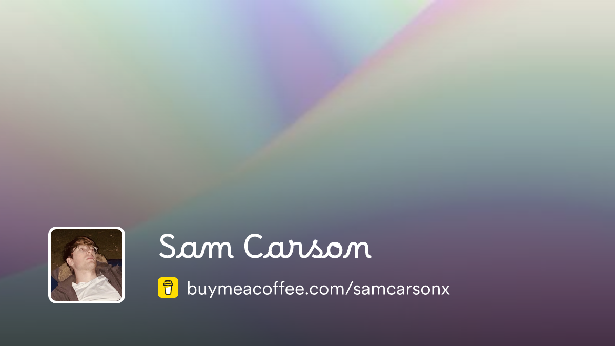 Sam Carson is writing code and making music - Buymeacoffee