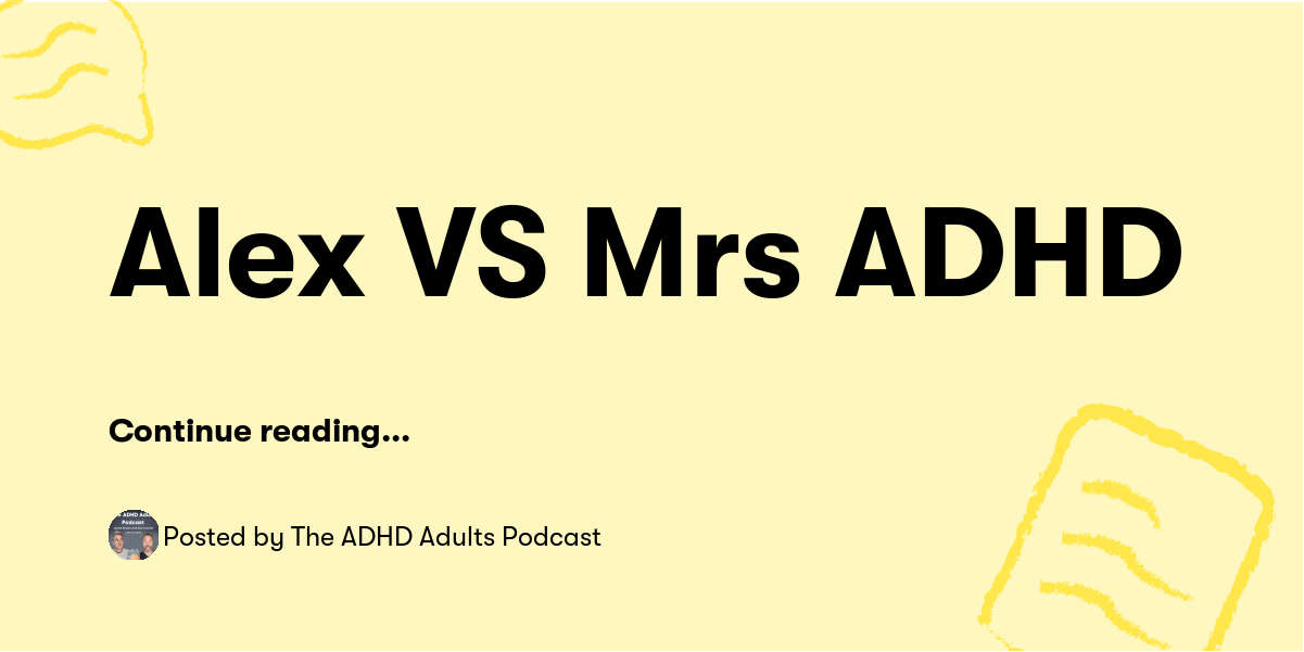 Alex VS Mrs ADHD — The ADHD Adults Podcast - Buymeacoffee