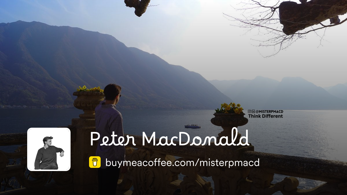 Peter MacDonald is documenting his journey on YouTube. - Buymeacoffee