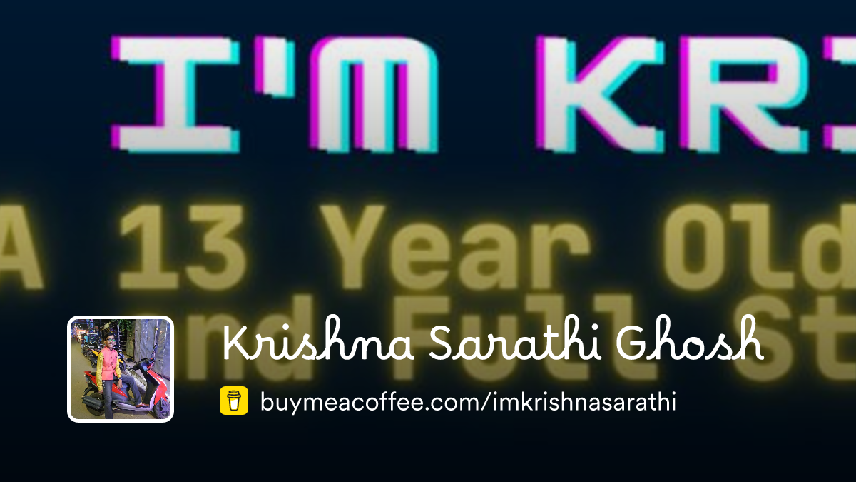 Krishna Sarathi Ghosh - Buymeacoffee