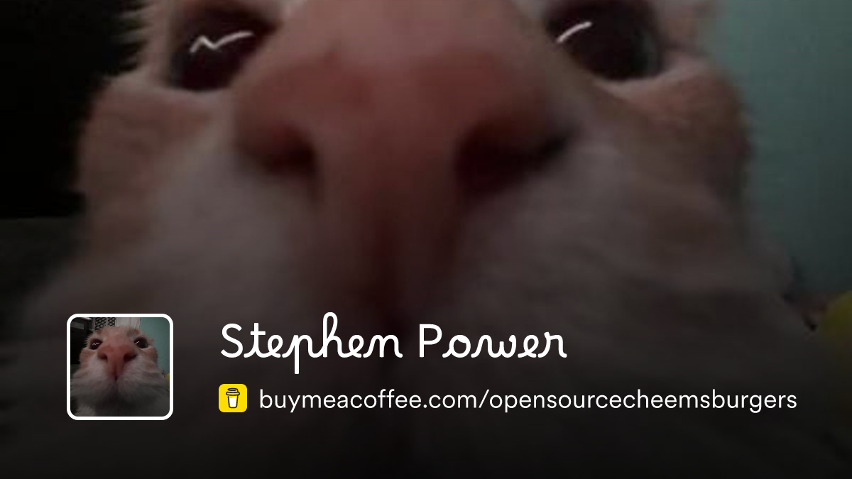 Stephen Power is creating open-source applications. - Buymeacoffee