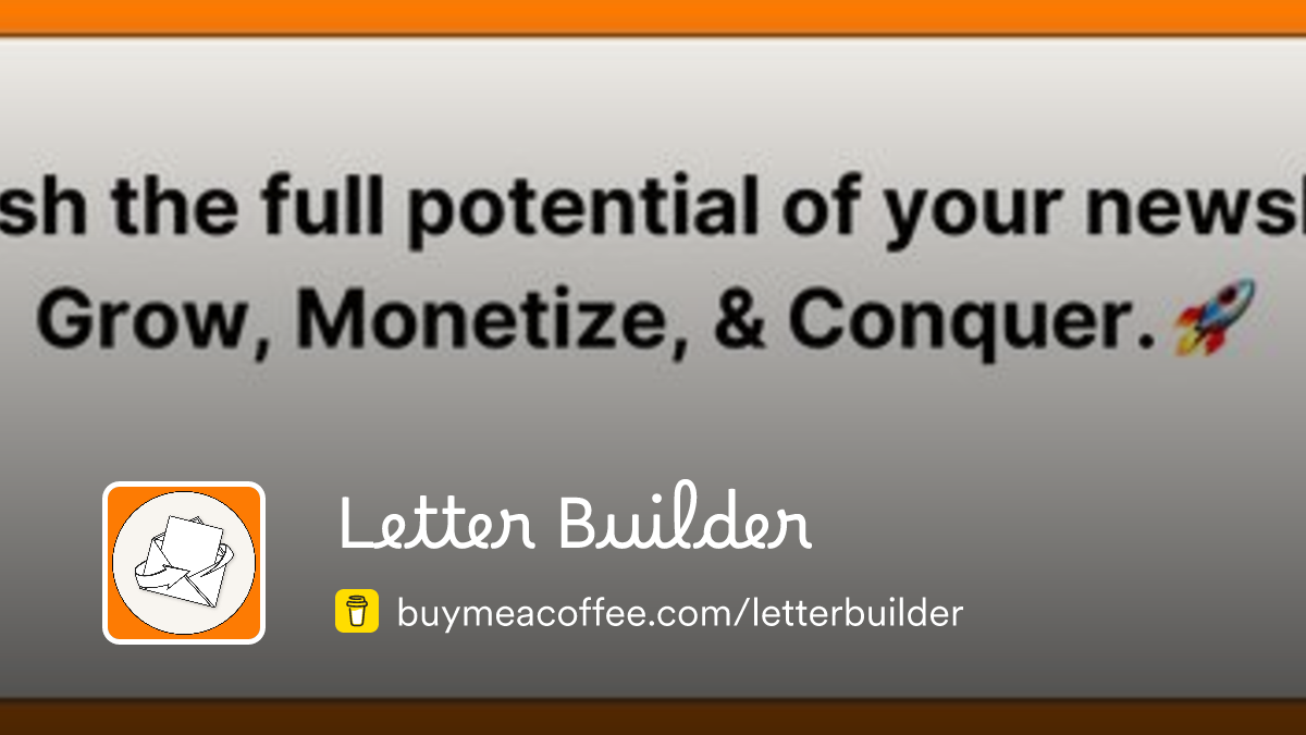 Letter Builder - Buymeacoffee