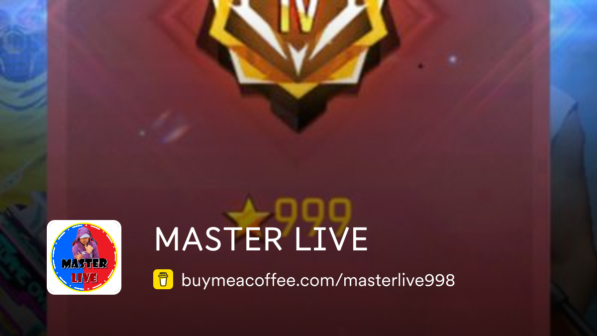 MASTER LIVE is Gaming video creator - Buymeacoffee