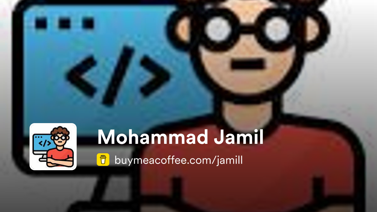 Mohammad Jamil is creating backend web servers and discord bots - Buymeacoffee