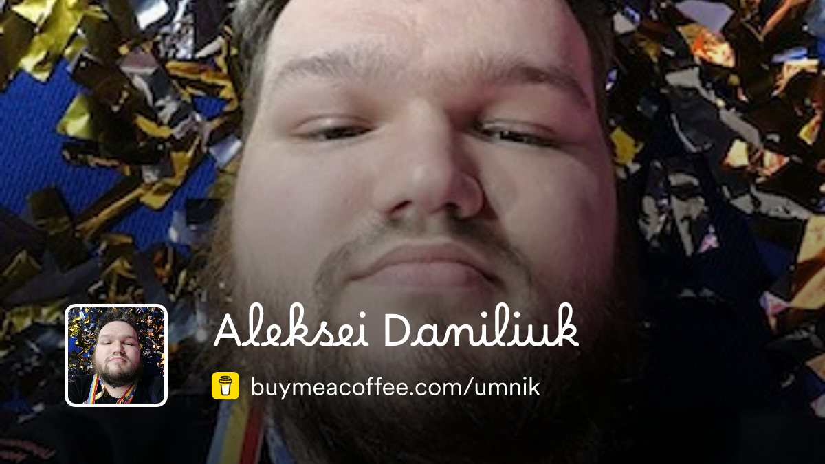 Aleksei Daniliuk is creating educational videos and blogs - Buymeacoffee