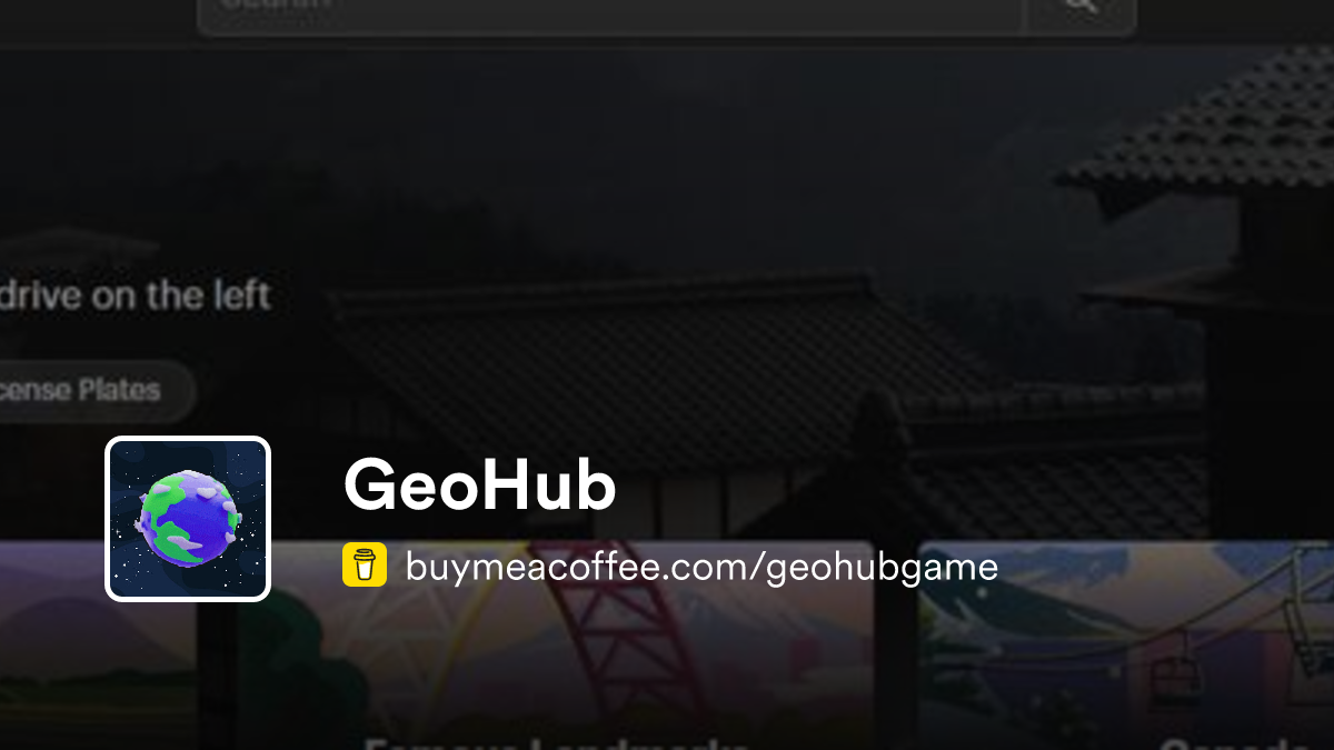 GeoHub is a geography guessing game for all - Buymeacoffee