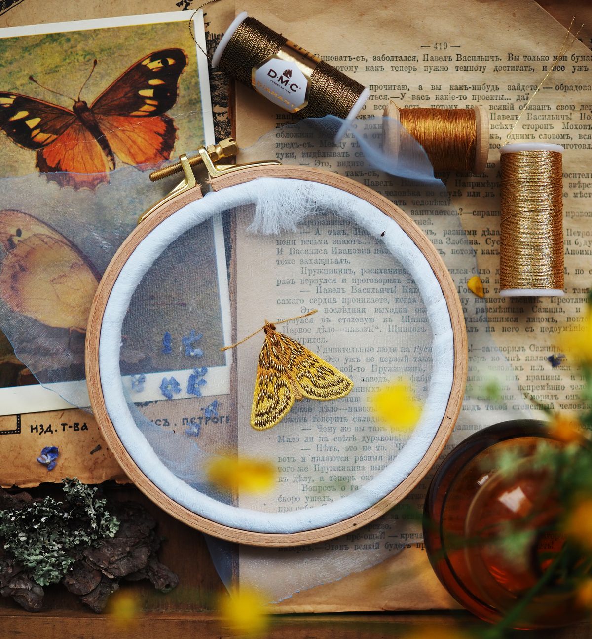 Magdalena Moth Embroidery Pattern — Vesna Krasna - Buymeacoffee